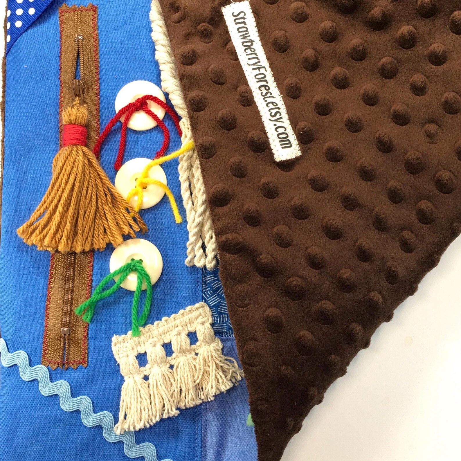 Blue Fidget Mat, Fidget Lap Blanket, Sensory Quilt, Alzheimers Gifts ...