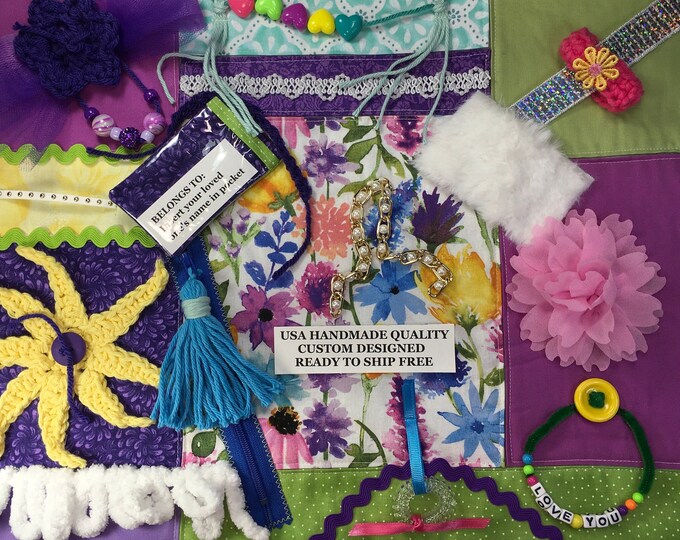 Fidget Blanket, Dementia Fidget Quilt, Sensory Quilt, Twiddle Mat ...