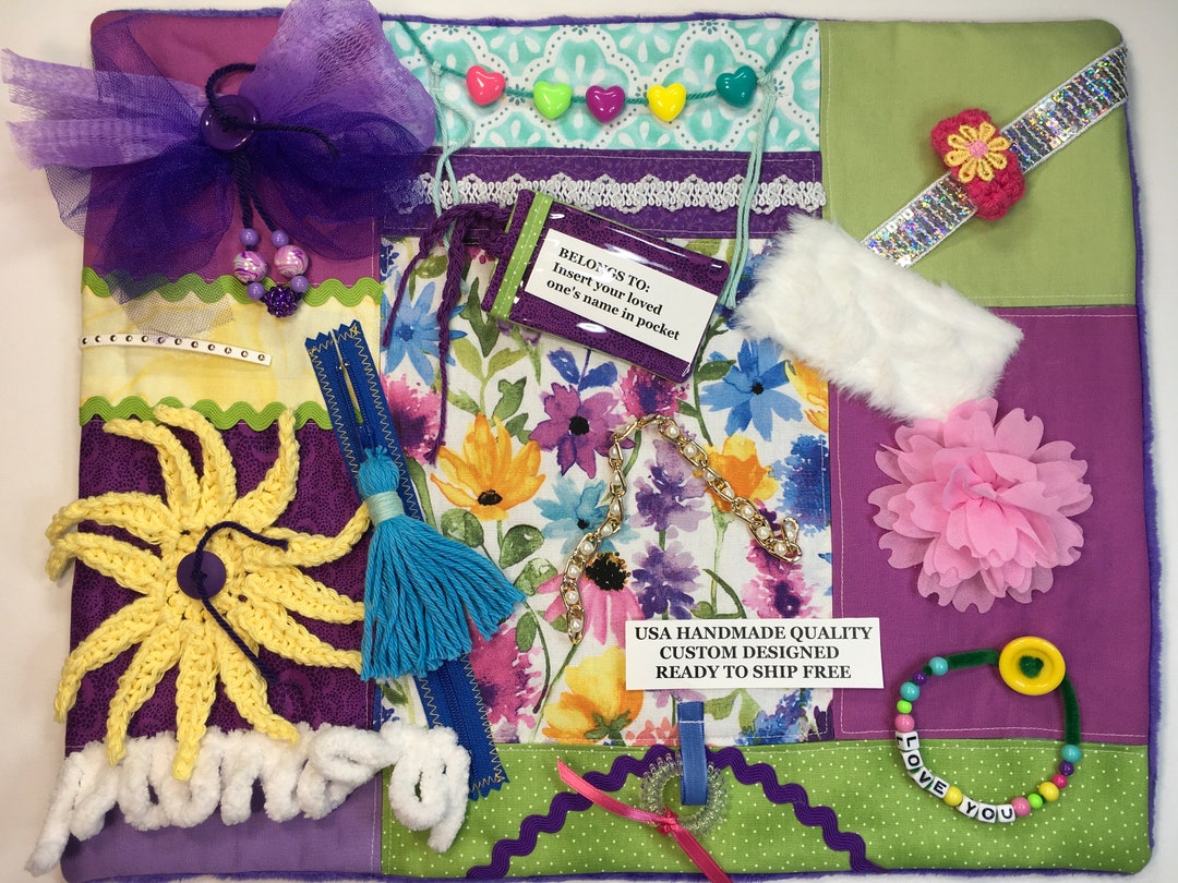 Fidget Blanket Dementia Fidget Quilt Sensory Quilt Twiddle - Etsy