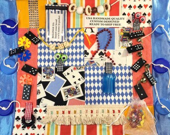 Butterfly and Birds Fidget Mat, Fidget Lap Blanket, Sensory Quilt ...
