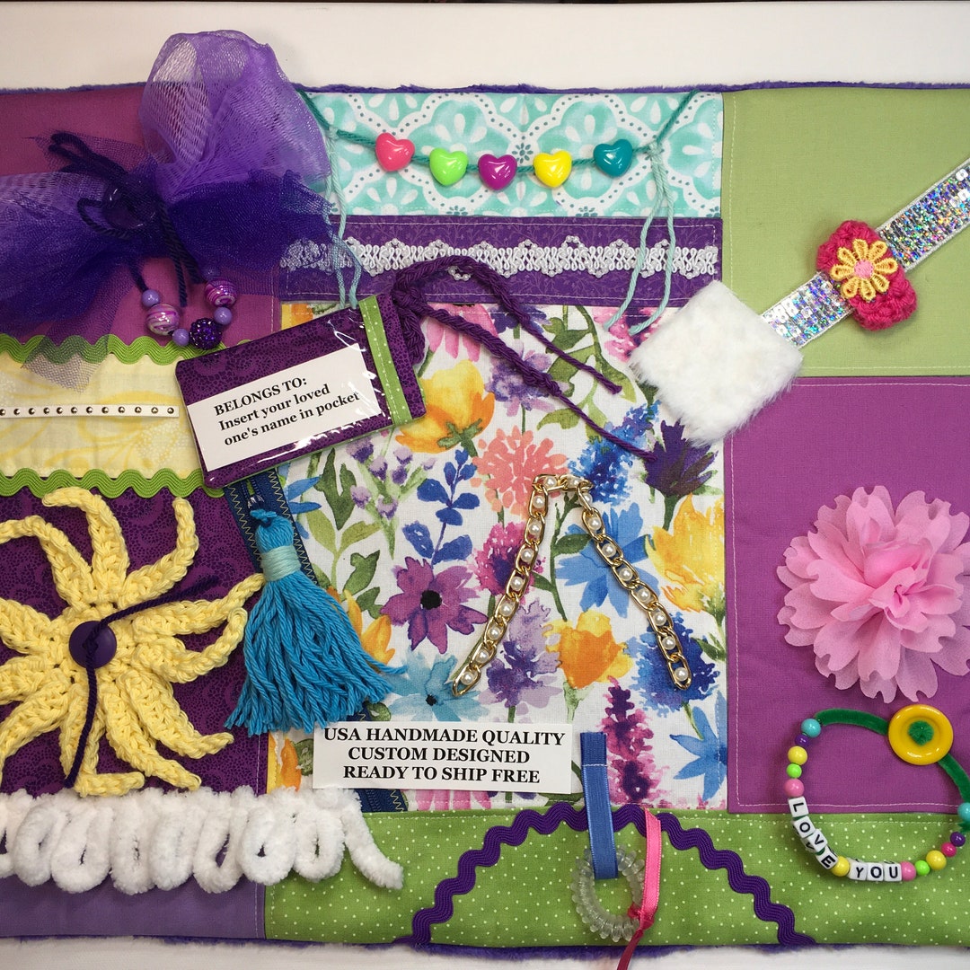 Fidget Blanket Dementia Fidget Quilt Sensory Quilt Twiddle - Etsy