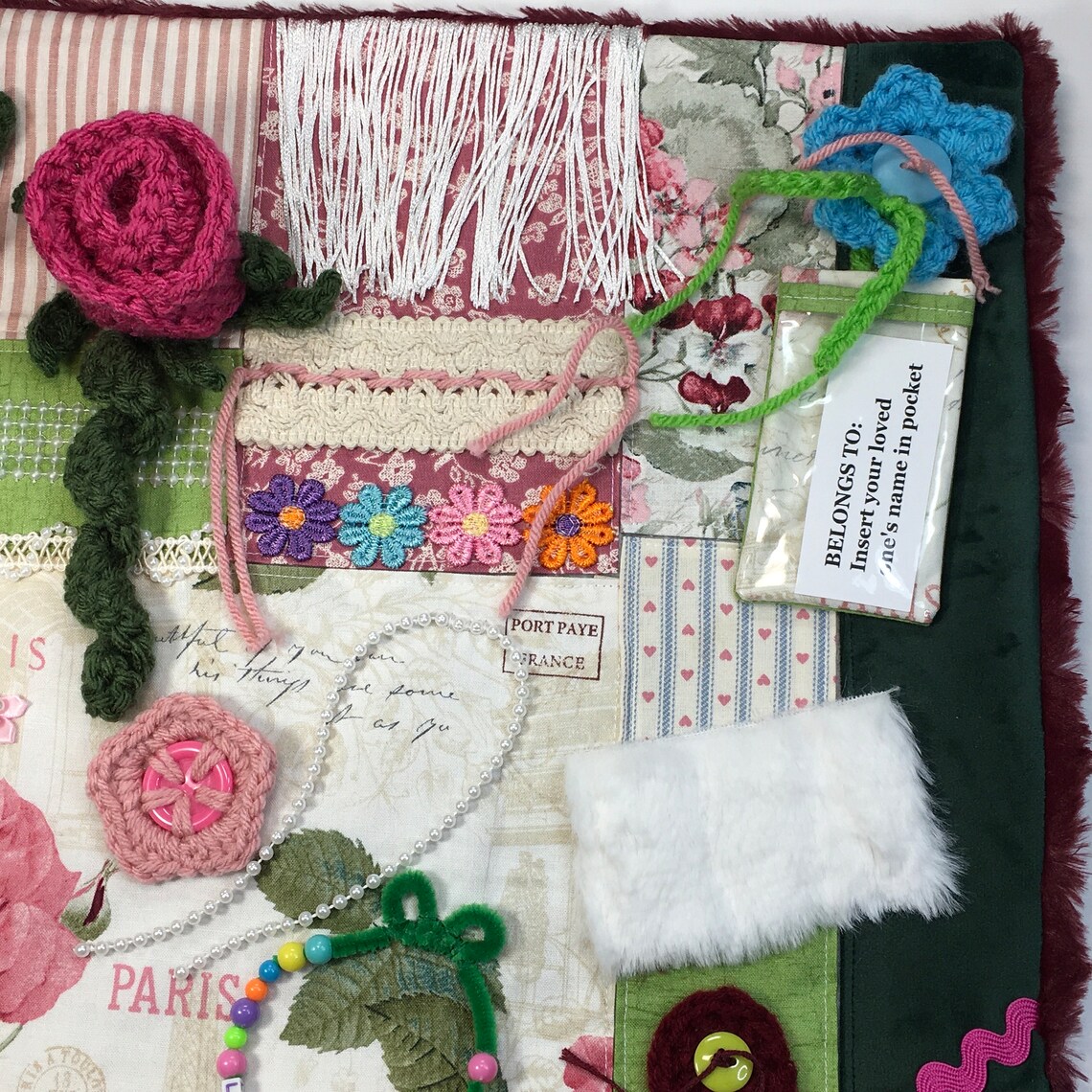 Fidget Lap Blanket, Dementia Fidget Quilt, Sensory Quilt, Twiddle Mat ...