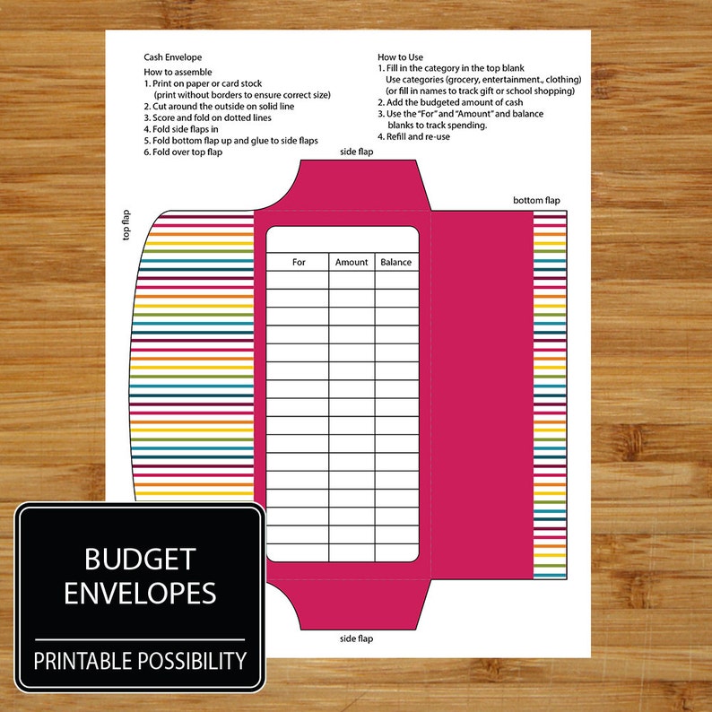 Cash Envelopes Set of 8 Rainbow Set Budget Envelopes Budgeting ...