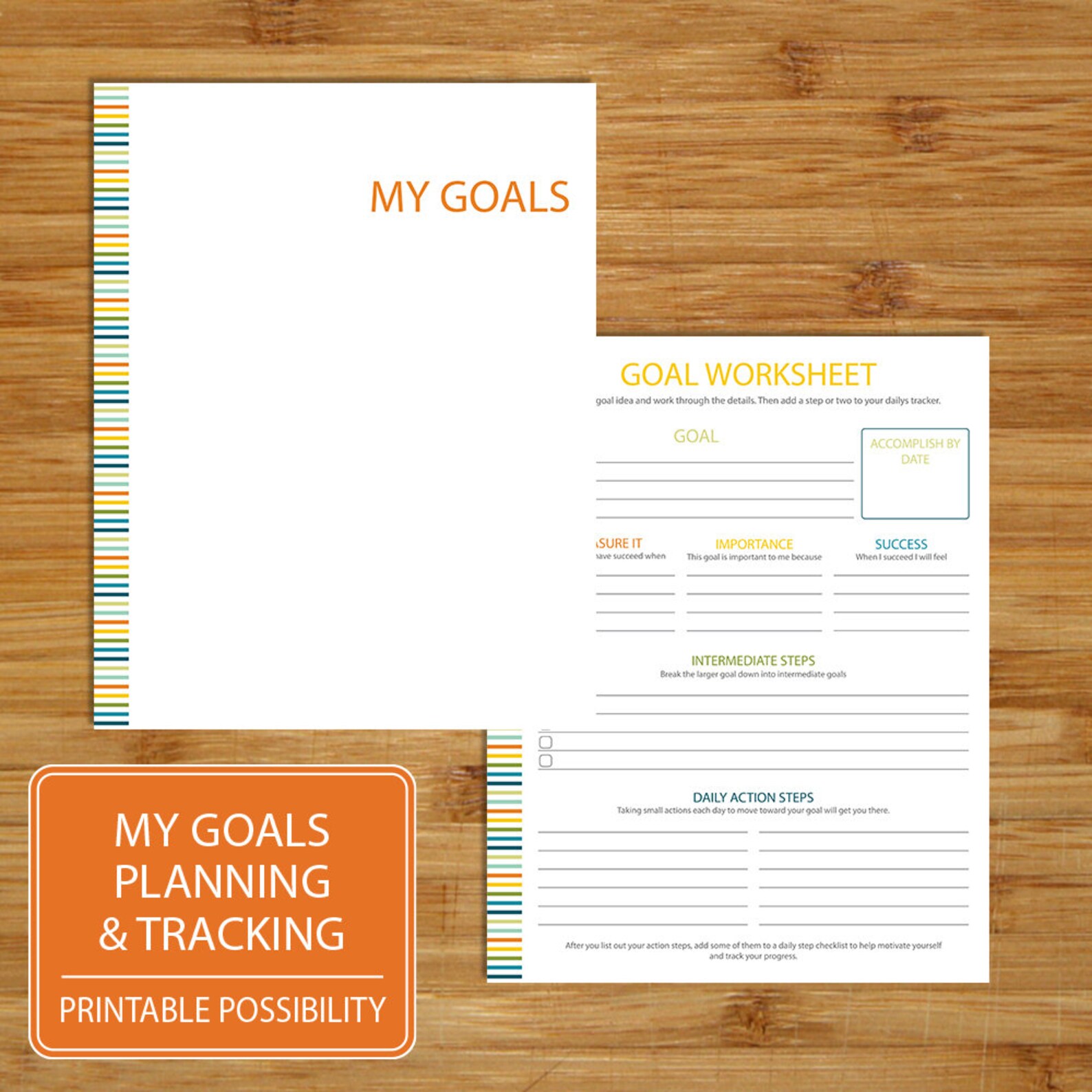 Goal Planning Packet Printable 11 Pages Incl.cover 8.5x11 - Etsy