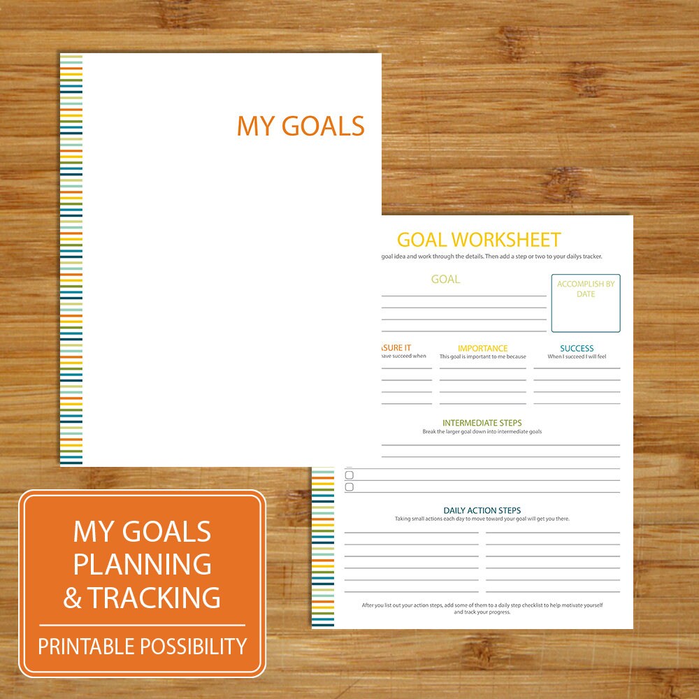 Goal Planning Packet Printable 11 Pages Incl.cover 8.5x11 - Etsy