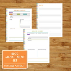 Blog Management and Planner Set Track Your Blog Income, Expenses ...
