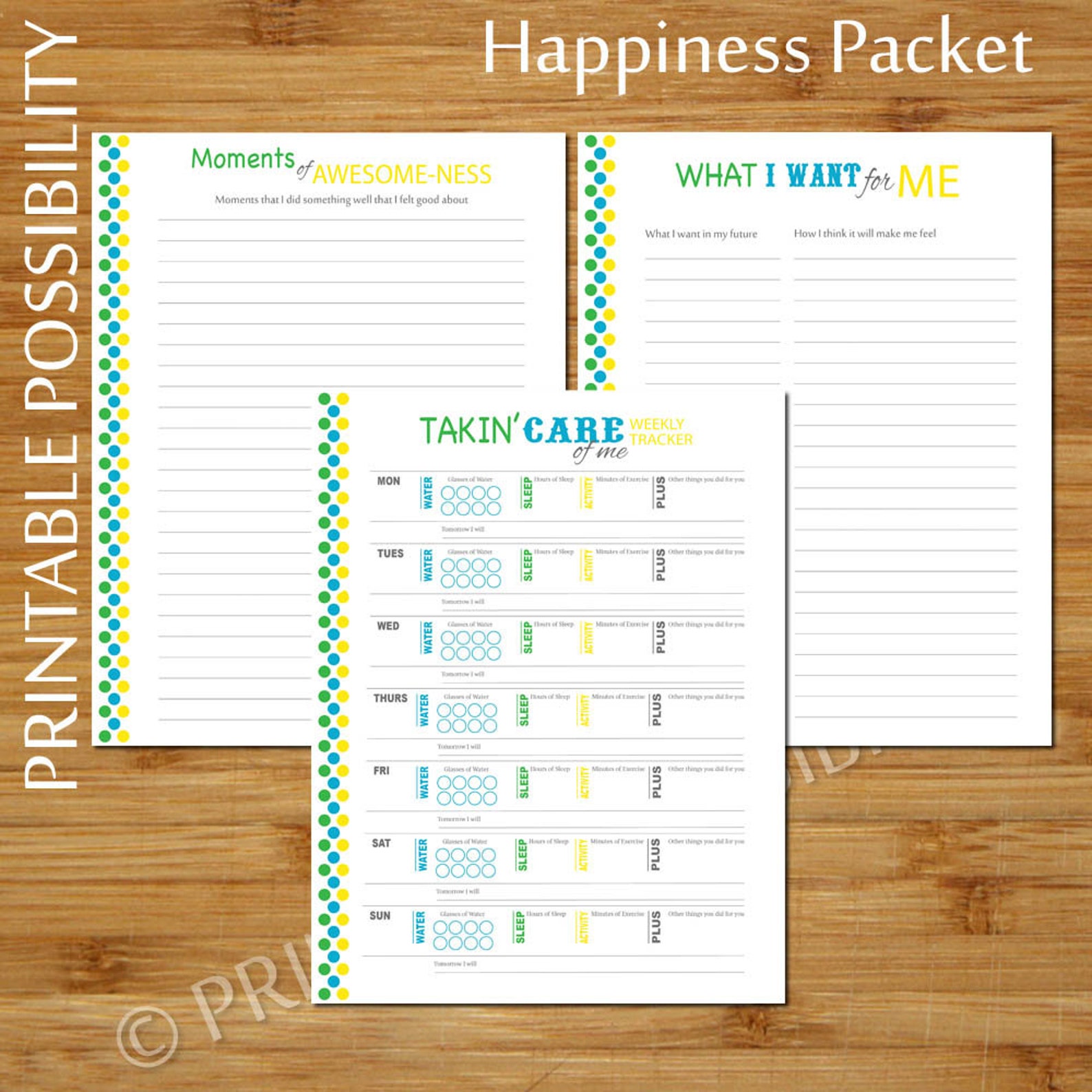 Happiness Worksheet Printables 12 Pages 8.5x11 Inch Printable Digital ...