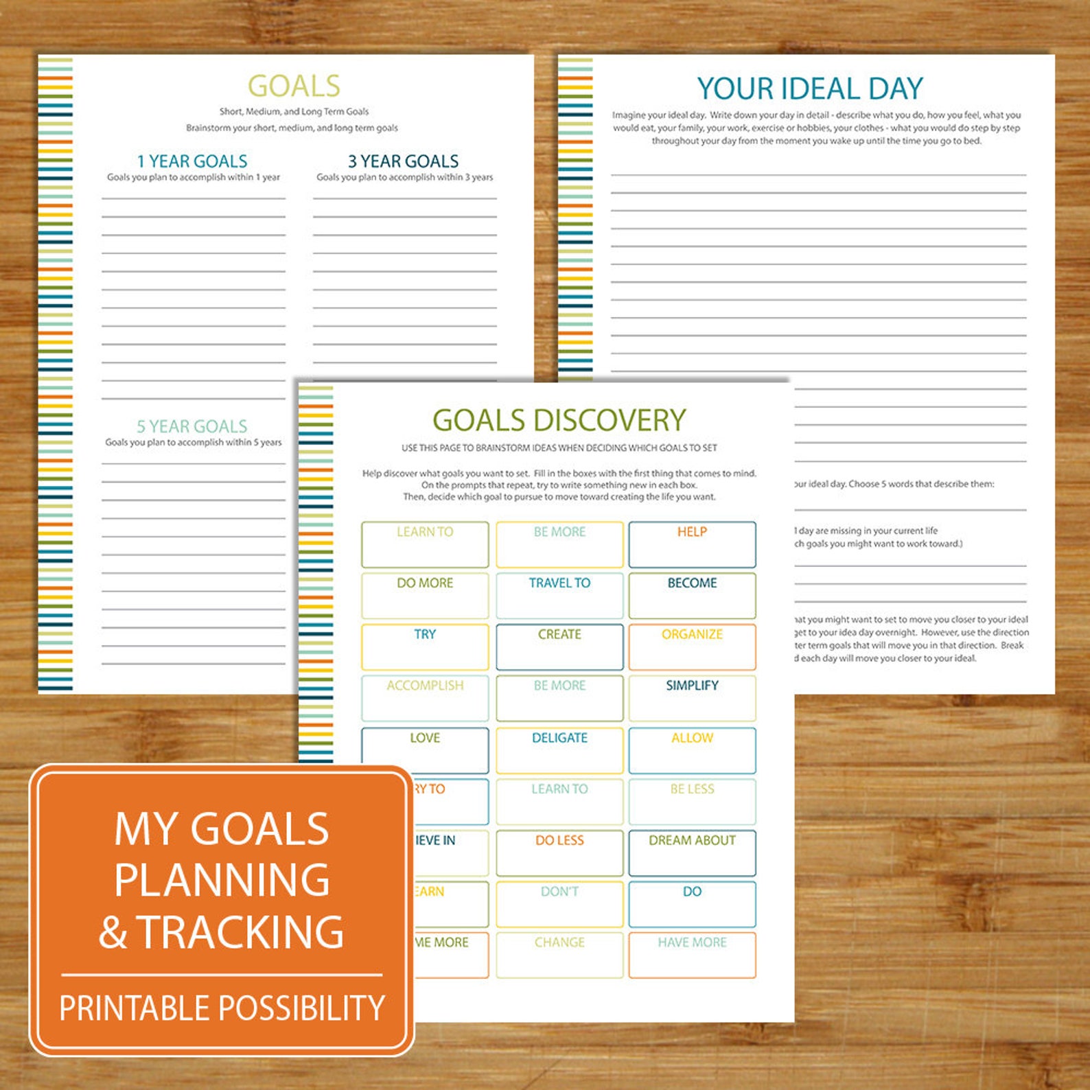 Goal Planning Packet Printable 11 Pages Incl.cover 8.5x11 - Etsy
