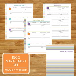 Blog Management and Planner Set Track Your Blog Income, Expenses ...