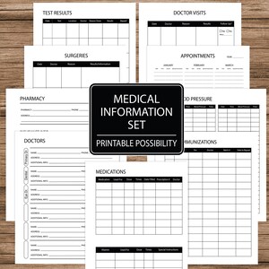 Medical Information Packet Printable - Etsy