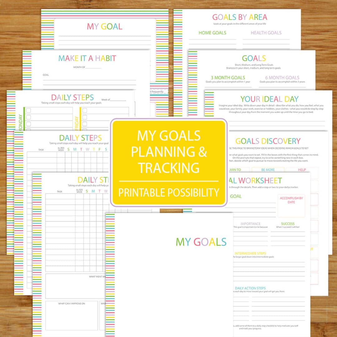 Teen Goal Planning and Tracking Worksheet Printable Teen/ - Etsy UK