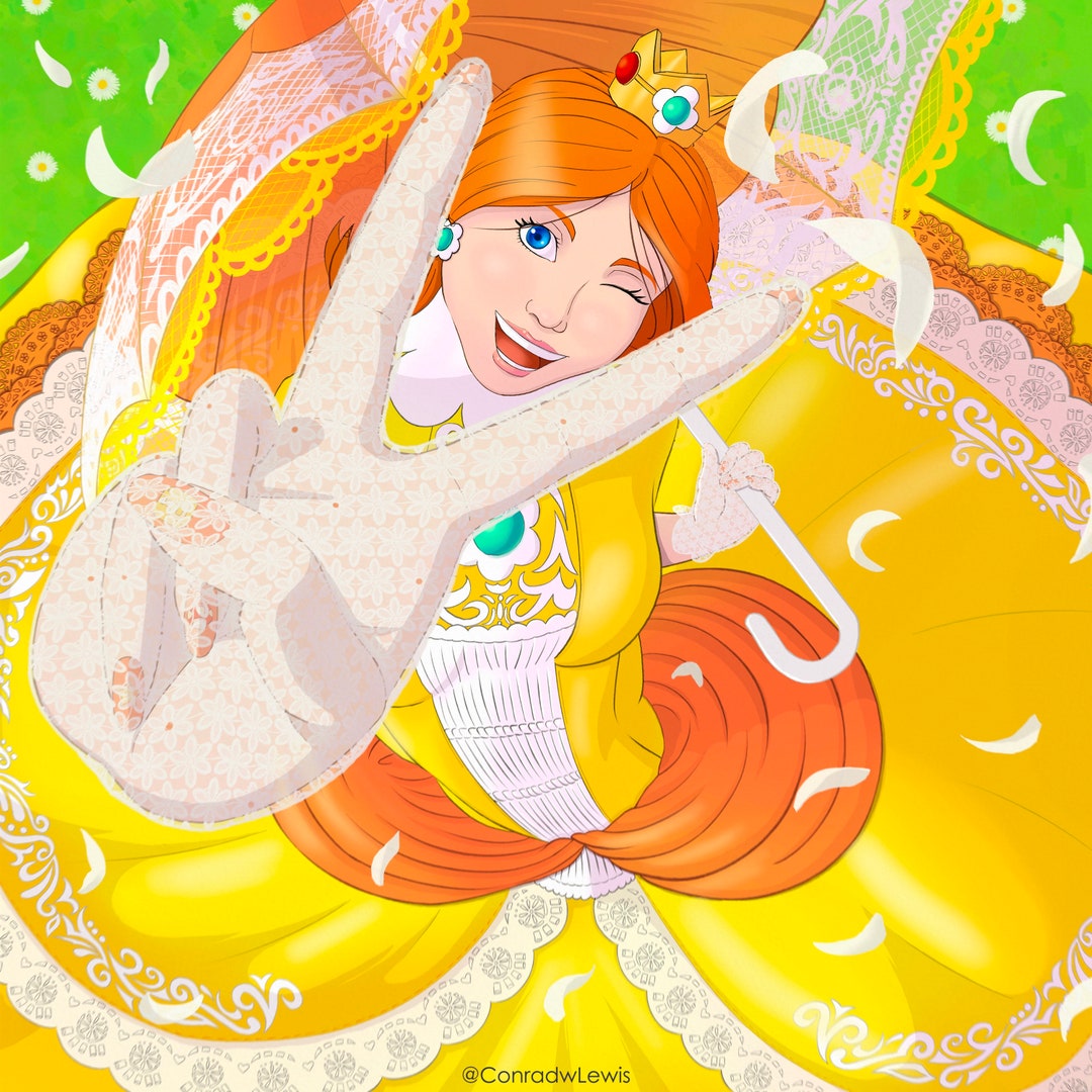 Princess Daisy A4 Print - Etsy