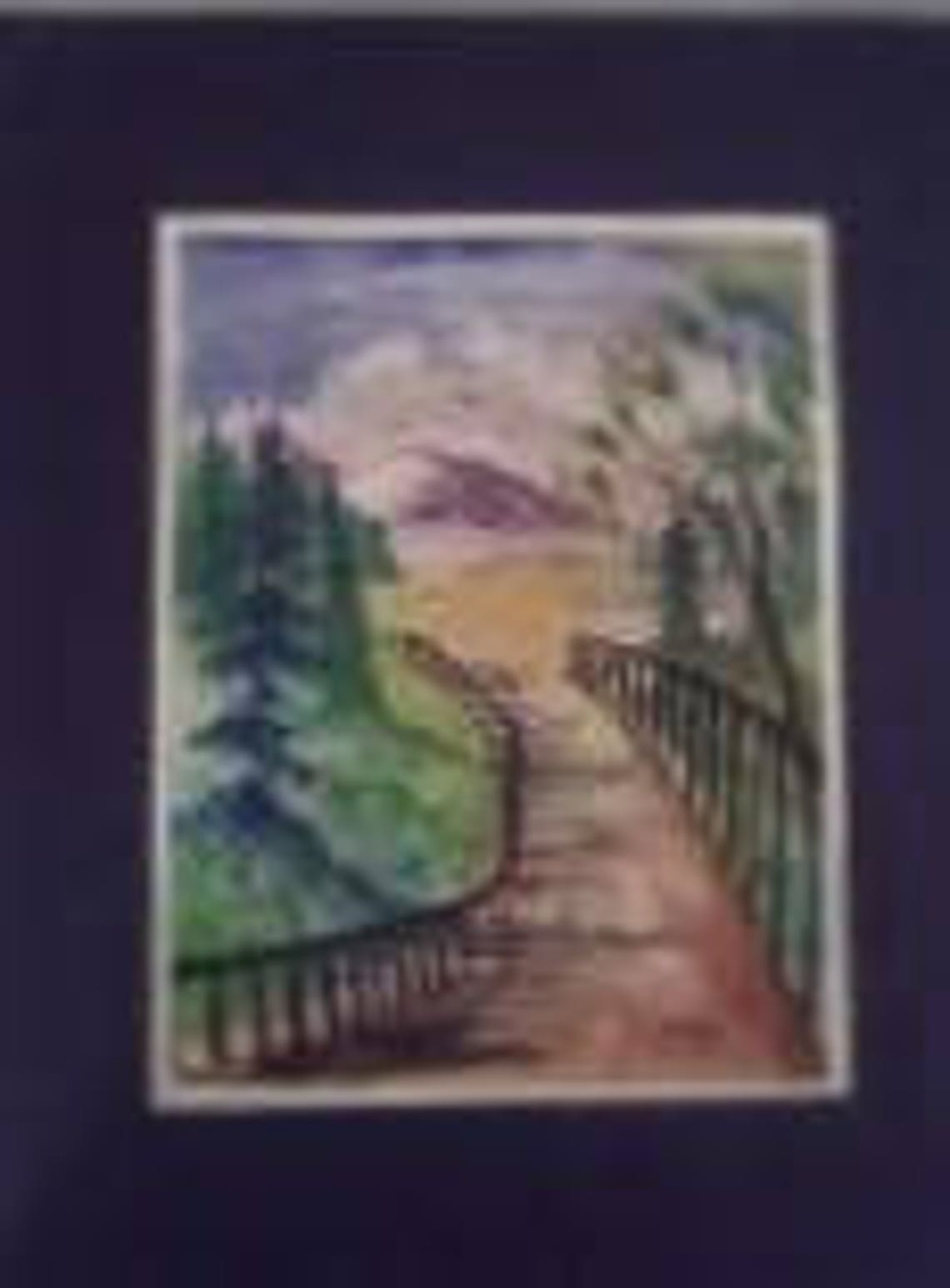 Modern Wall Art Country Bridge Art Landscape Art Work - Etsy