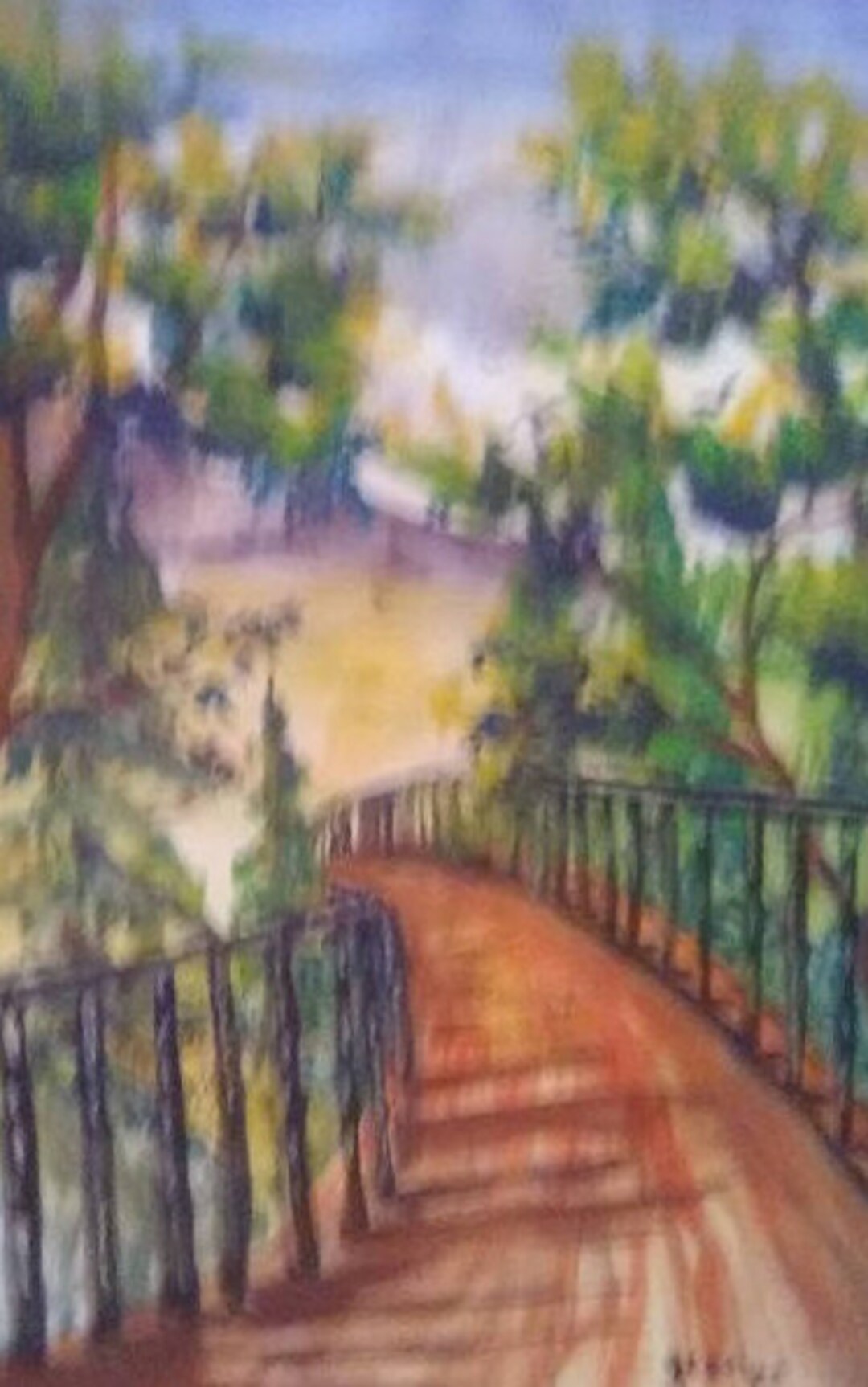 Modern Wall Art Country Bridge Art Landscape Art Work - Etsy