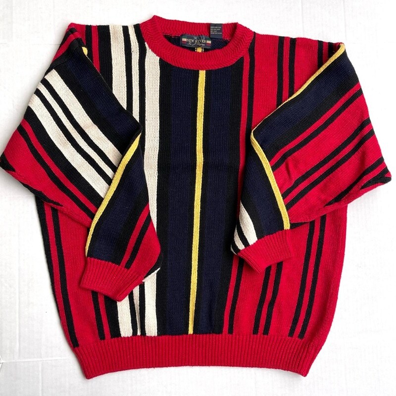 90s Colorful Sweater - Etsy