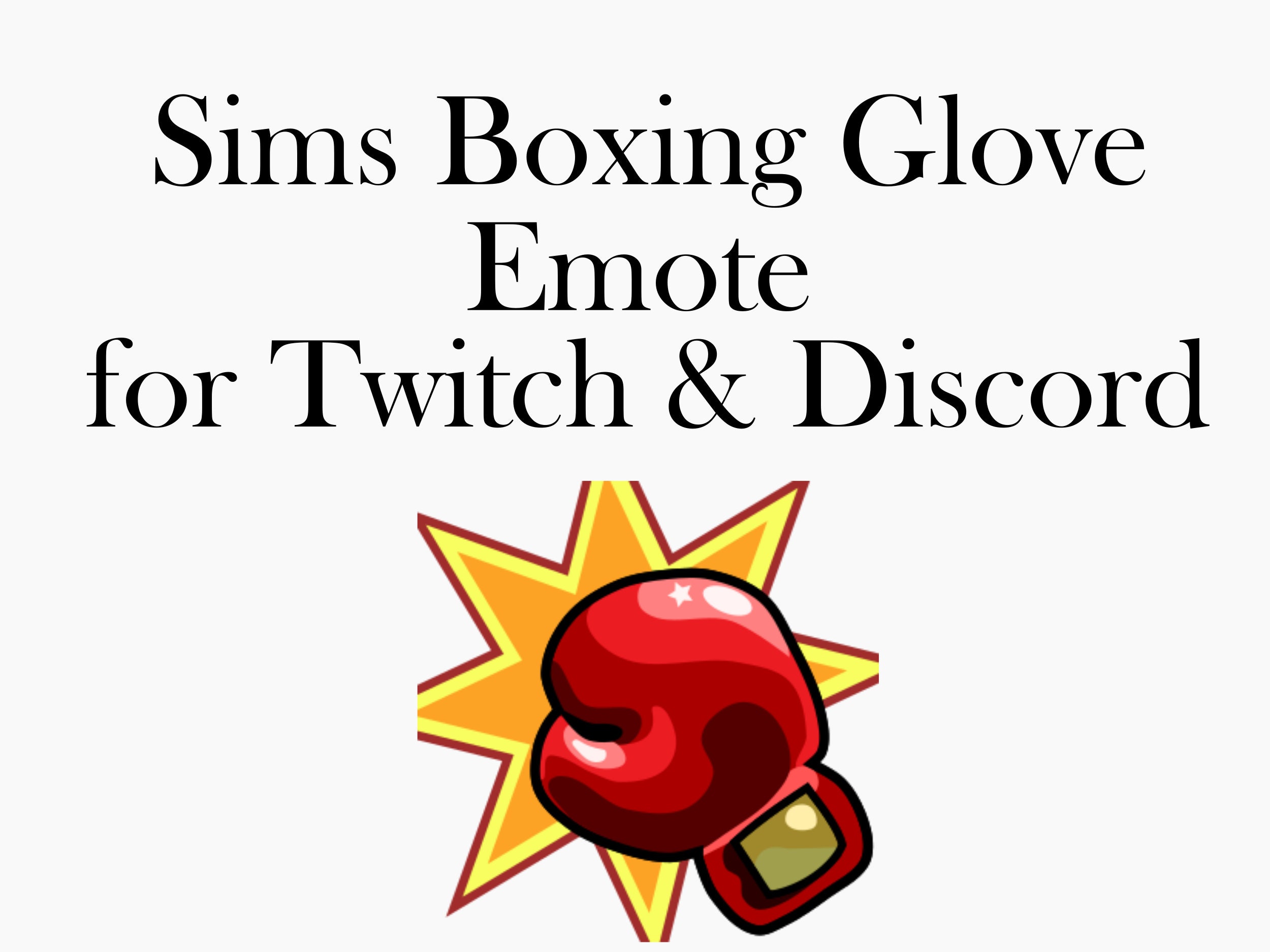 Sims Boxing Glove Emote for Twitch & Discord - Etsy