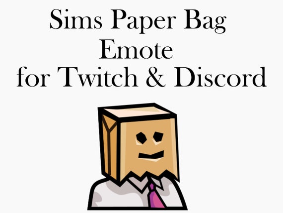 Sims 4 Paper Bag Emote for Twitch & Discord - Etsy UK