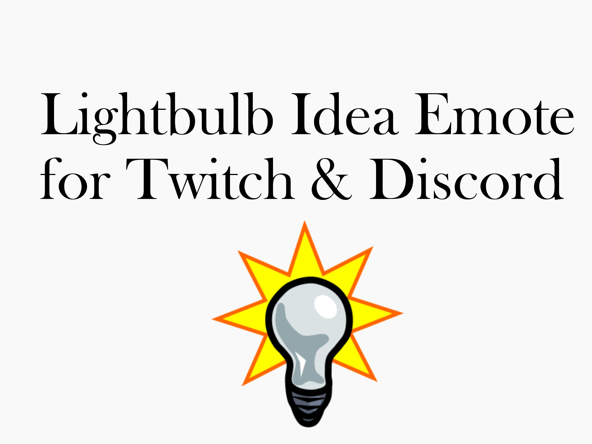 Lightbulb Idea Emote for Twitch & Discord - Etsy