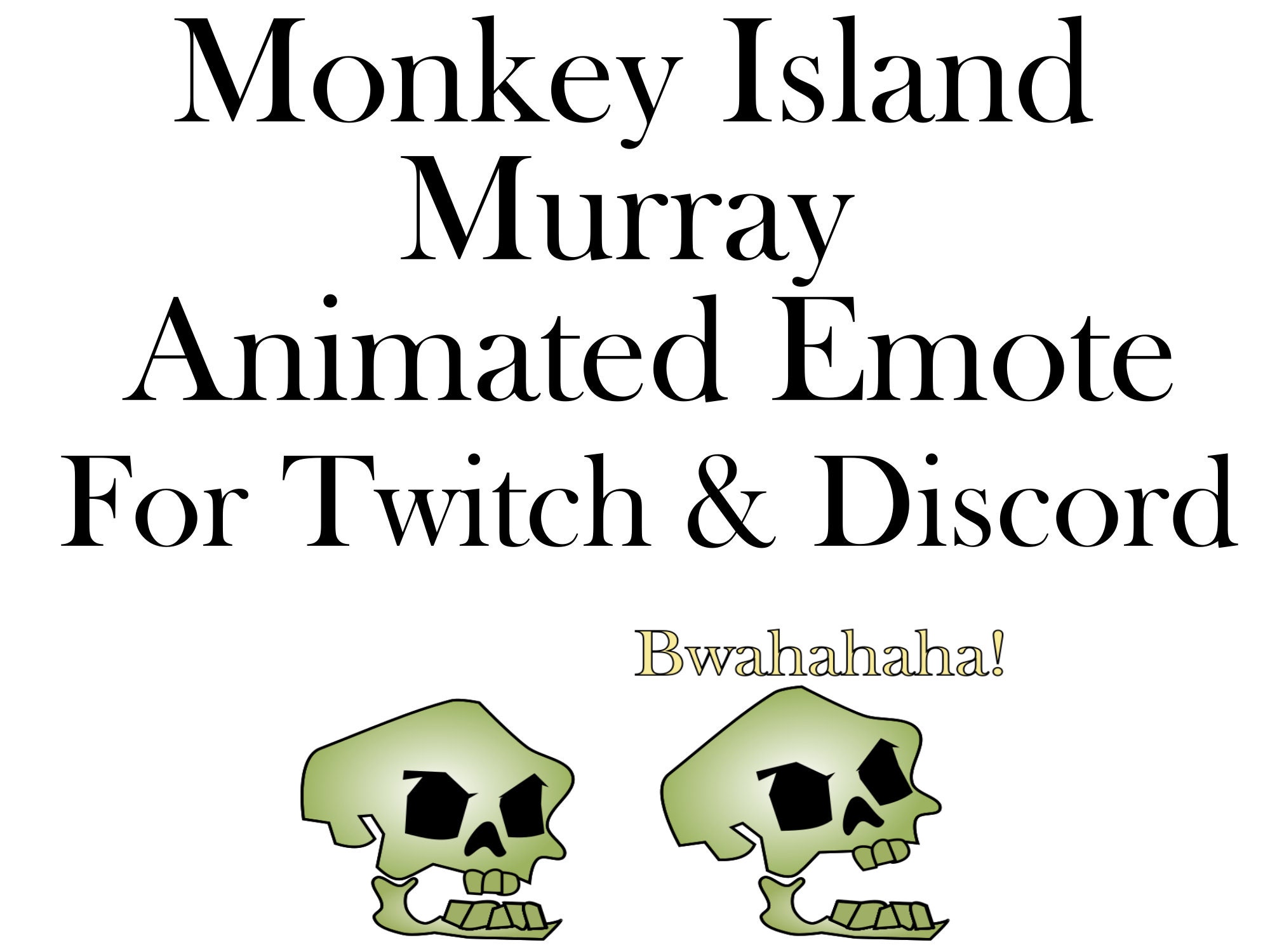 Monkey Island Murray the Skull Animated Emote for Twitch & Discord - Etsy