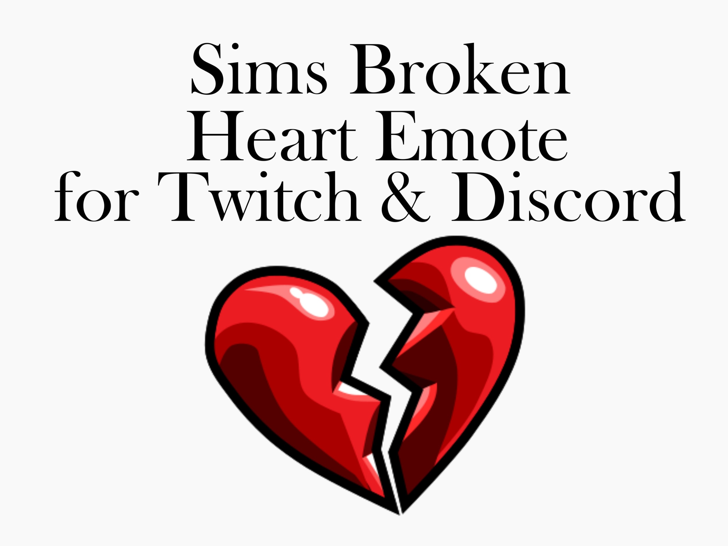 Sims 4 Broken Heart Emote for Twitch & Discord - Etsy