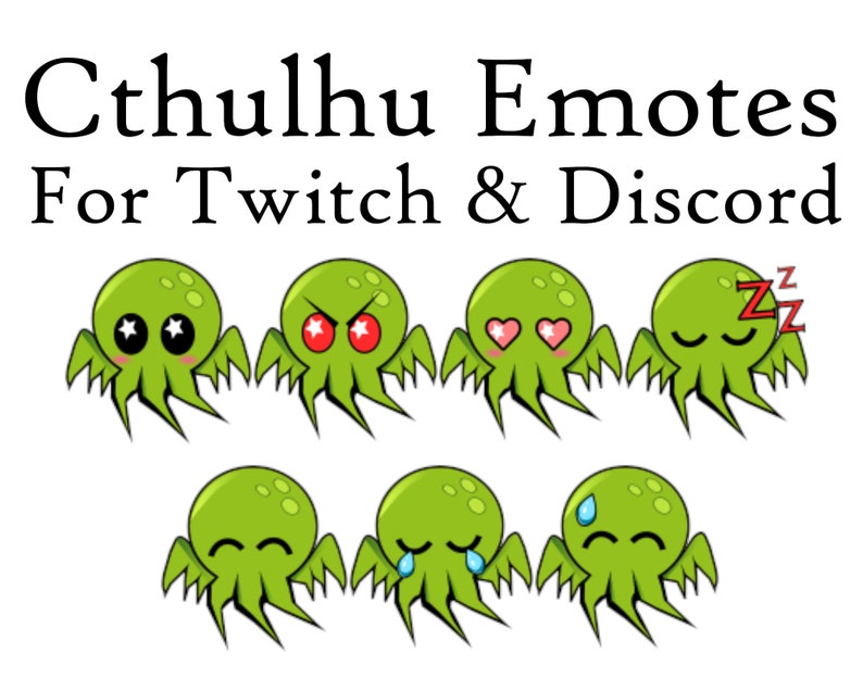 Cthulhu Emotes for Twitch & Discord - Etsy