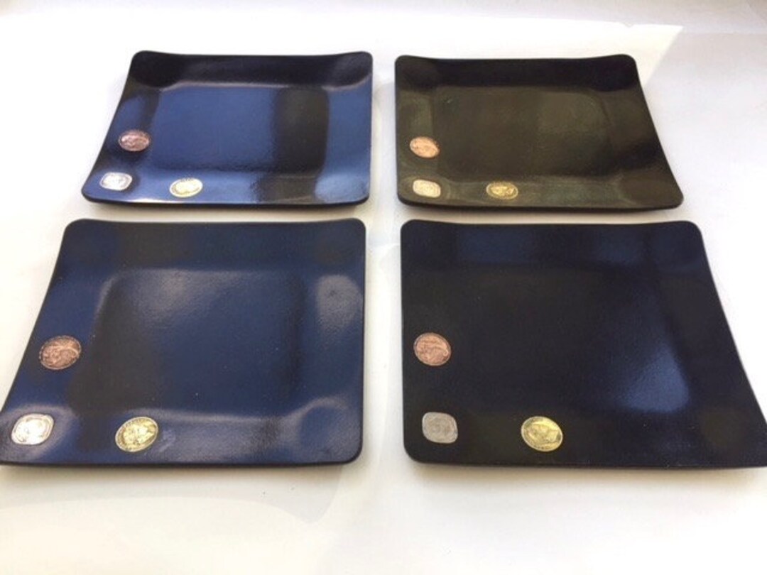 Great Set of Four Couroc of Monterey Small Coin Trays - Etsy