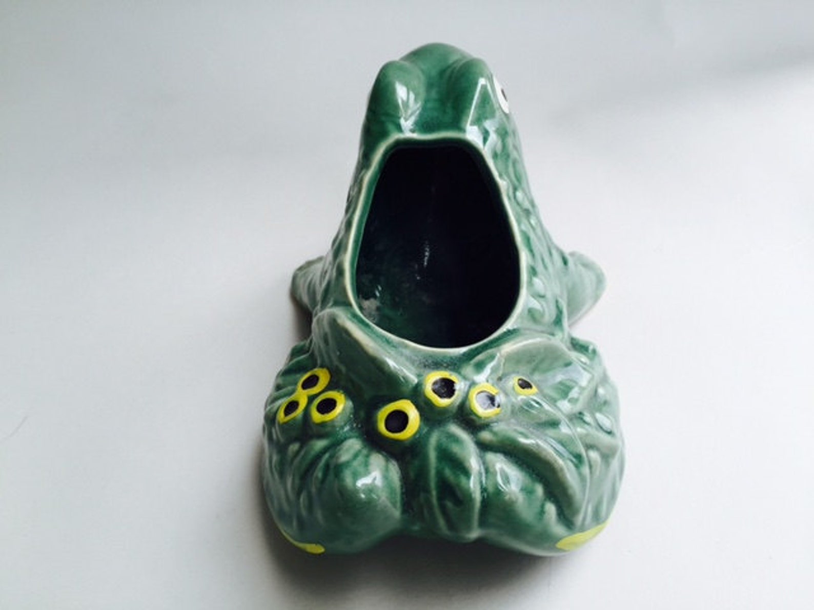 Adorable Vintage Mccoy Pottery Green Frog Planter - Etsy