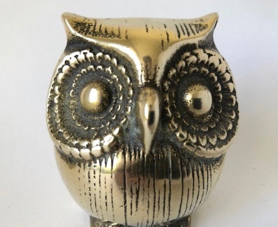 Cool Cast Brass Korean Brass Owl Sculpture Sculpture Figurines etna.com.pe