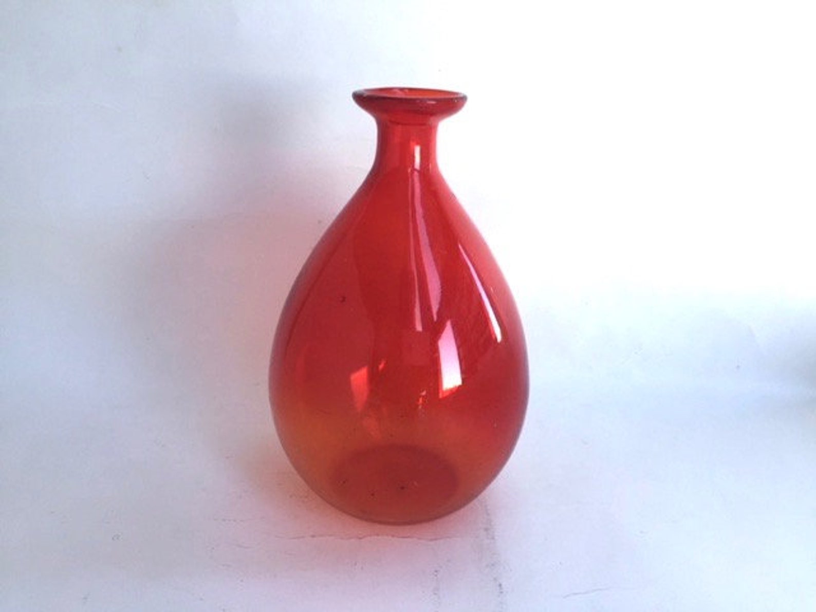 Beautiful Red Blown Glass Bud Vase - Etsy