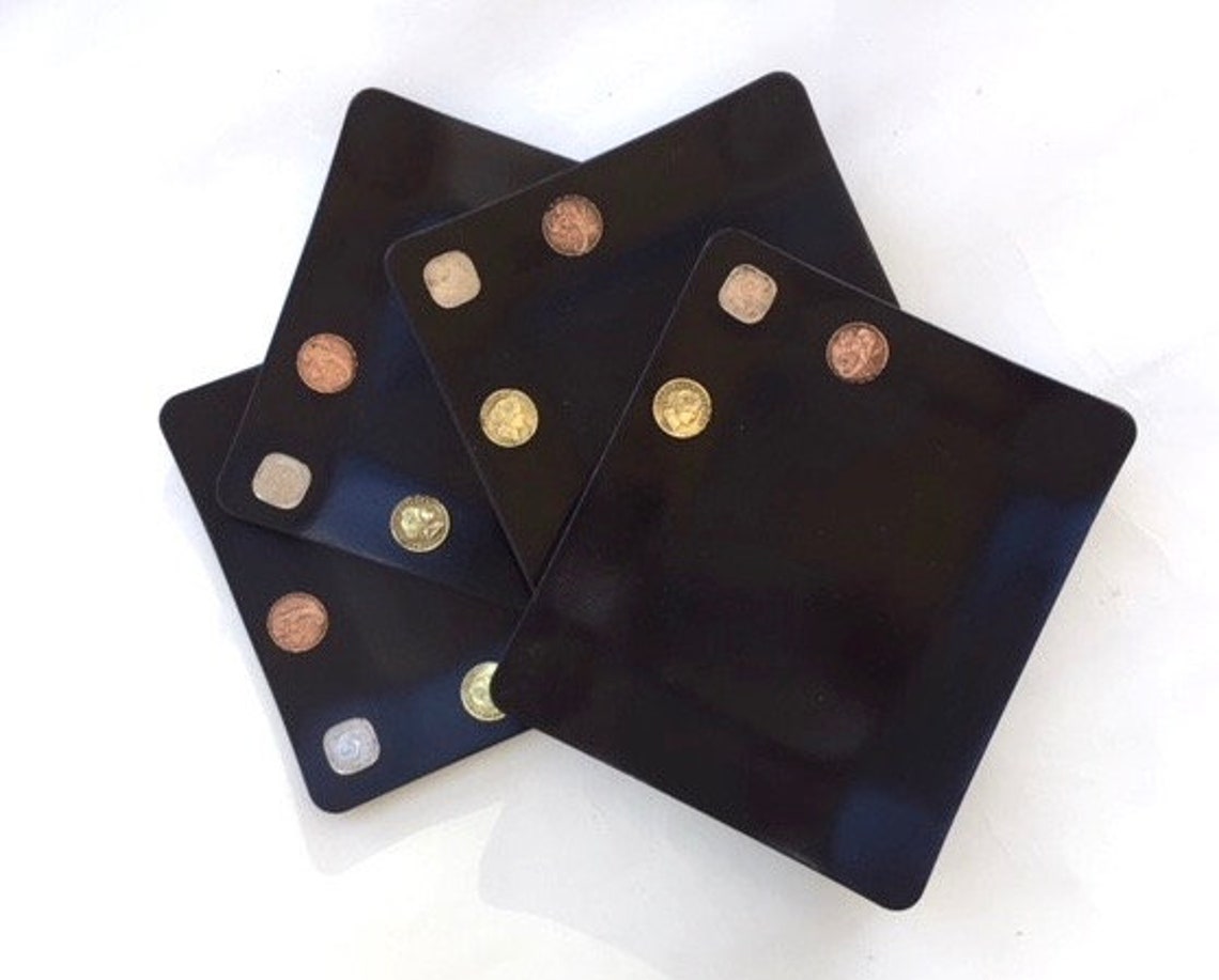 Great Set of Four Couroc of Monterey Small Coin Trays | Etsy