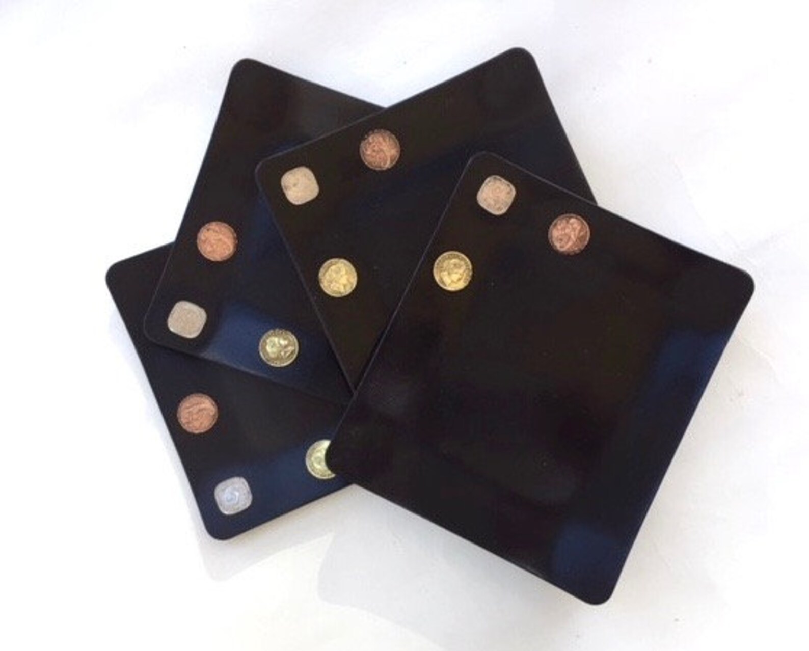Great Set of Four Couroc of Monterey Small Coin Trays - Etsy