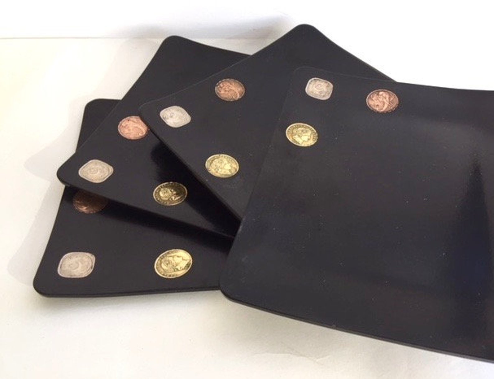 Great Set of Four Couroc of Monterey Small Coin Trays | Etsy