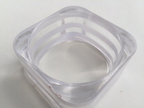 Mod Striped Square Plastic Bracelet - Gem