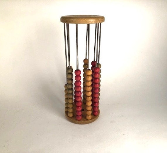 Great Cylinder Form Stained Wood Abacus - Etsy