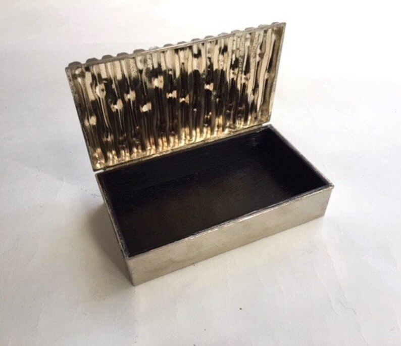 Fantastic Faux Bamboo Silver Plated Cigarette Box | Etsy