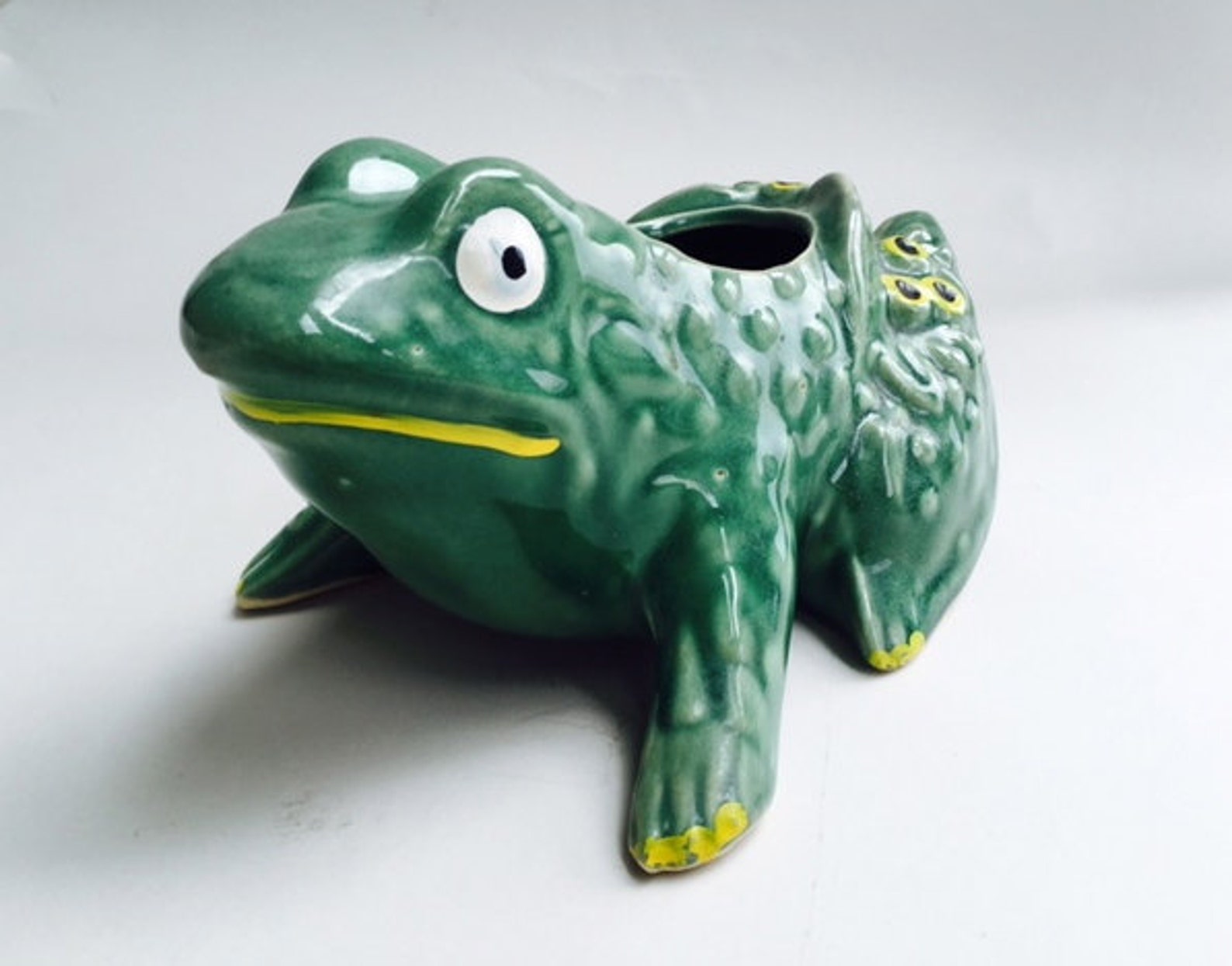 Adorable Vintage Mccoy Pottery Green Frog Planter - Etsy
