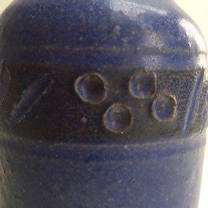 Handmade Studio Pottery Blue Glazed Vase - Etsy
