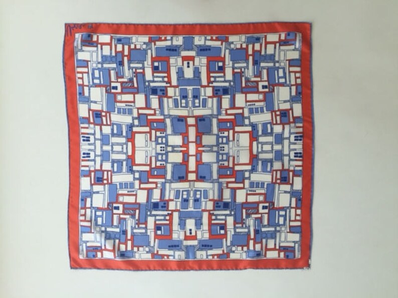 Cool Vera Designed Cityscape Scarf - Etsy