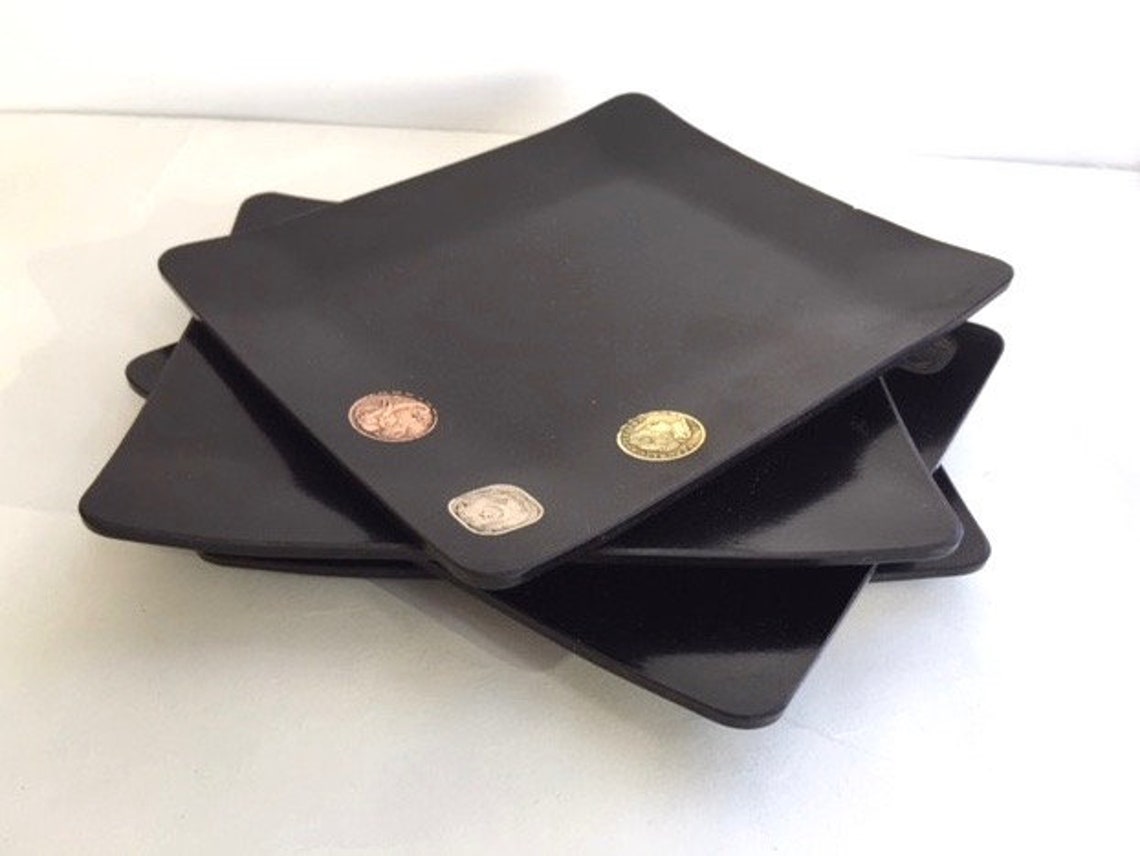 Great Set of Four Couroc of Monterey Small Coin Trays - Etsy