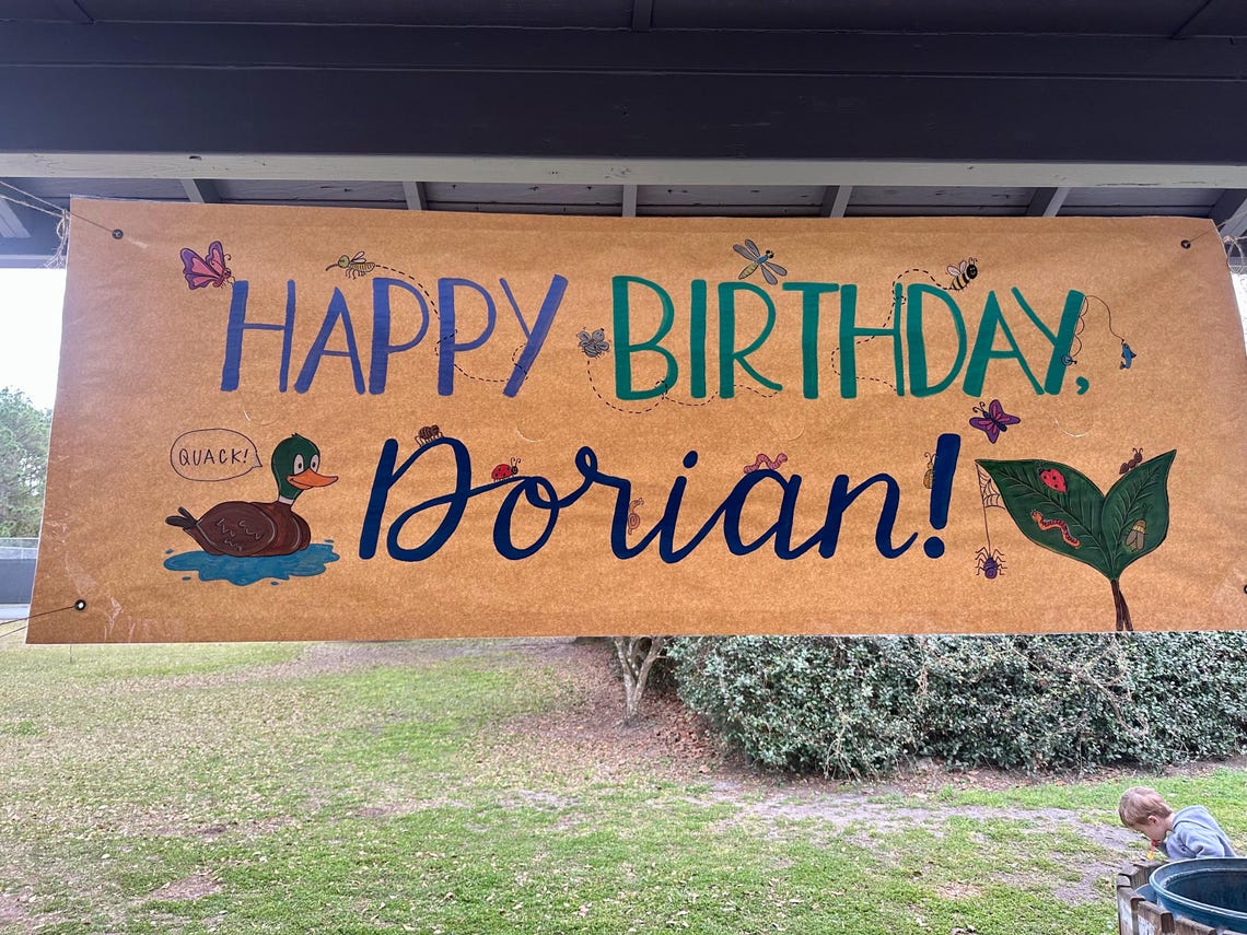 Custom Hand-painted Birthday Party/event Banner — Kraft Paper - Etsy