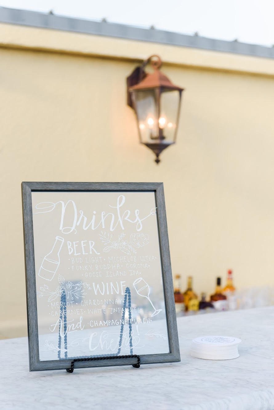 Glass Bar Menu Sign - Etsy