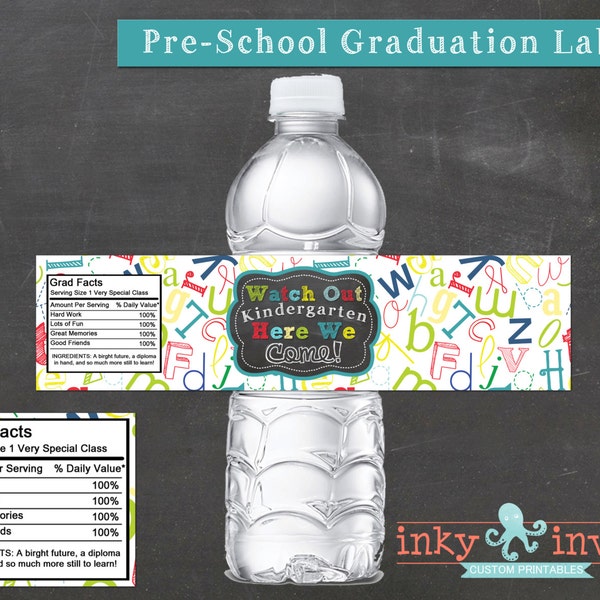 Graduation Water Bottle Label - Etsy