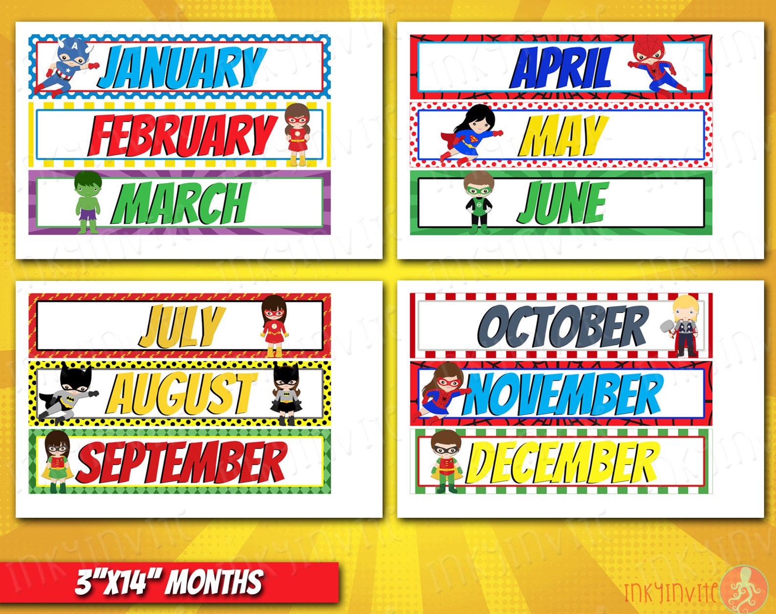 Superhero Classroom Calendar Pre-school Classroom Classroom Decorations ...