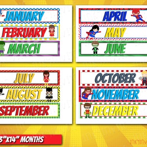 Superhero Classroom Calendar | Pre-school Classroom | Classroom ...