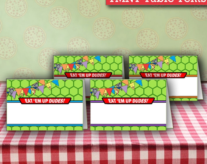 INSTANT DOWNLOAD Turtles Folded Food Labels DIY Ninja Printable - Etsy