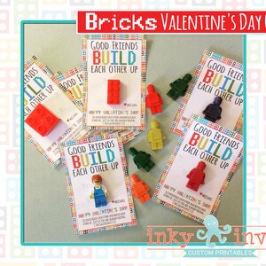Building Blocks Valentine's Day Cards | Mini Figure Bricks Scripture ...