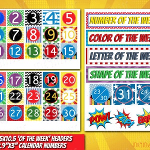 Superhero Classroom Calendar | Pre-school Classroom | Classroom ...