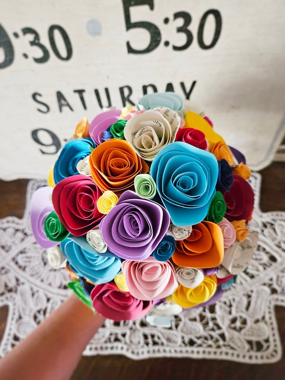 Paper Flower Bouquet Wedding Bouquet. Custom Wedding Bouquets Paper ...