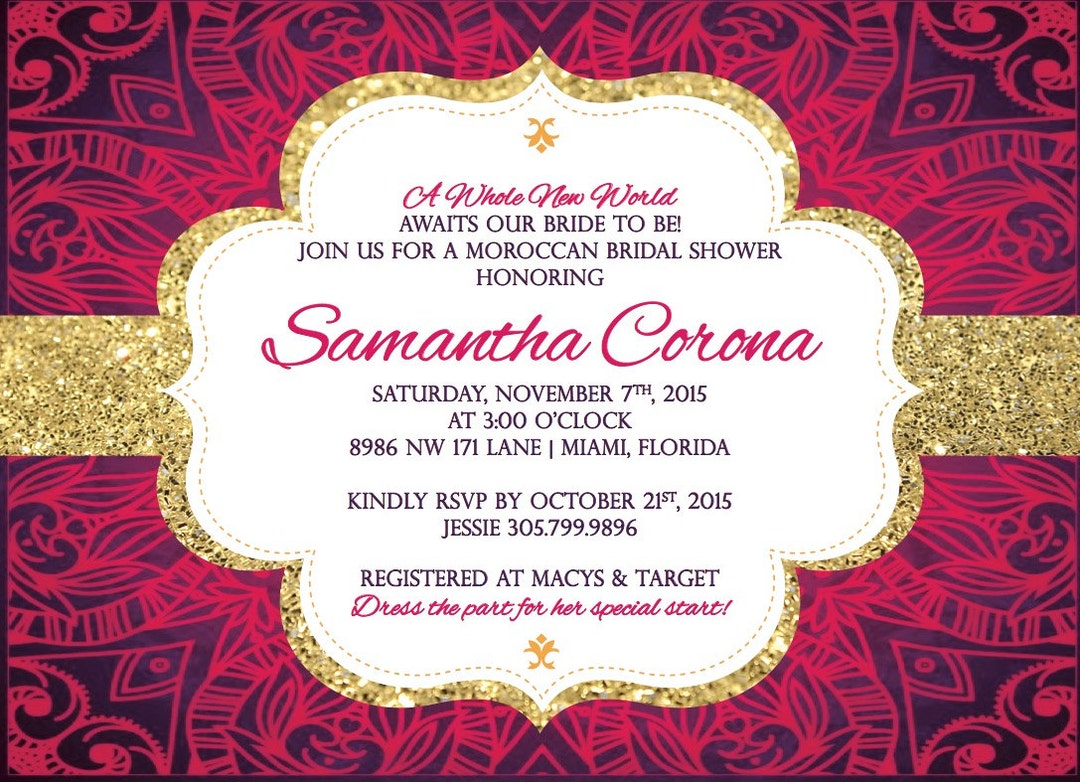 Moroccan Invitation - Etsy
