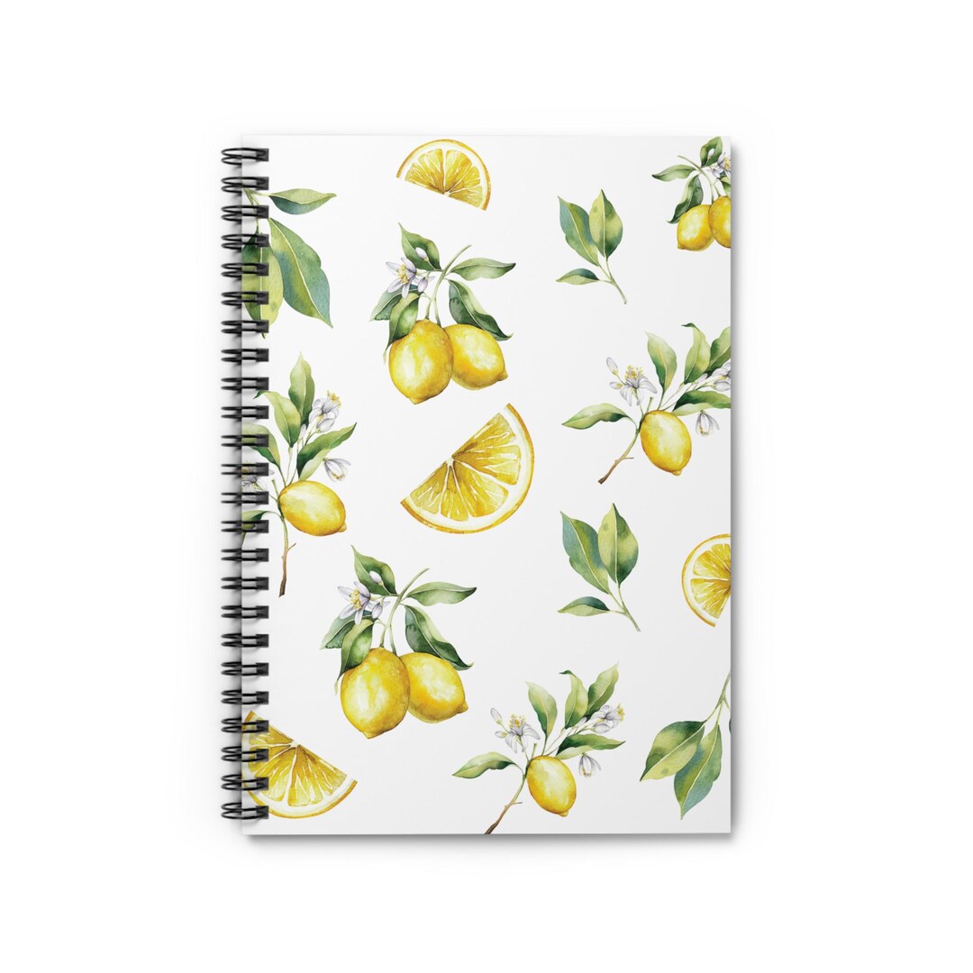 Lemon Blossom Spiral Notebook - Perfect for Journaling, Note-taking ...